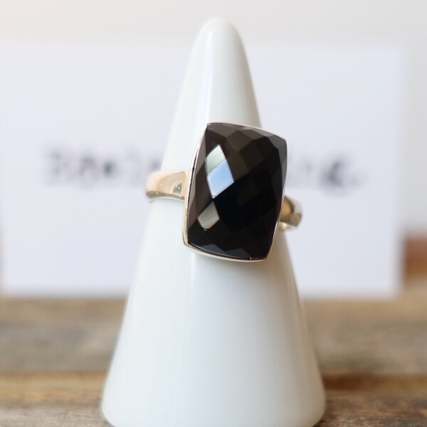 Black Stone Ring - Etsy
