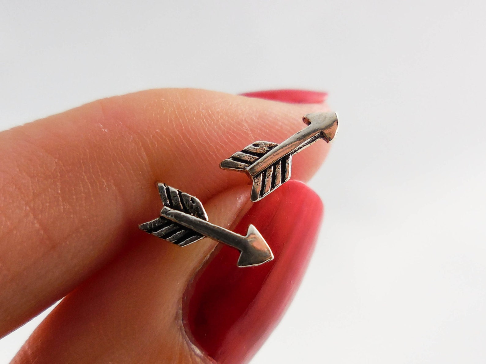 925 Sterling Silver Arrow Earrings Arrow Stud Arrow - Etsy