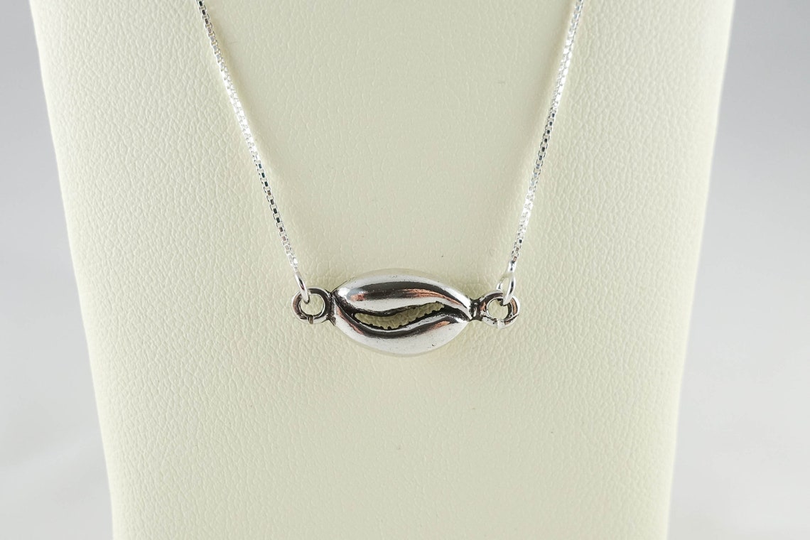 925 Sterling Silver Cowrie Shell Necklace Beach Jewelry - Etsy