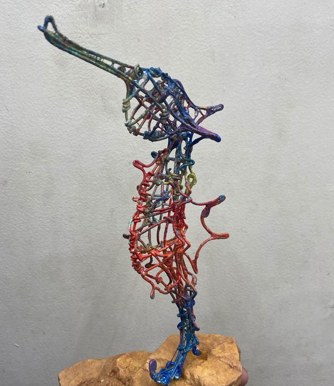 Sovereign Seahorse Sculpture One-of-a-kind Wire Art Seahorse Sculpture ...