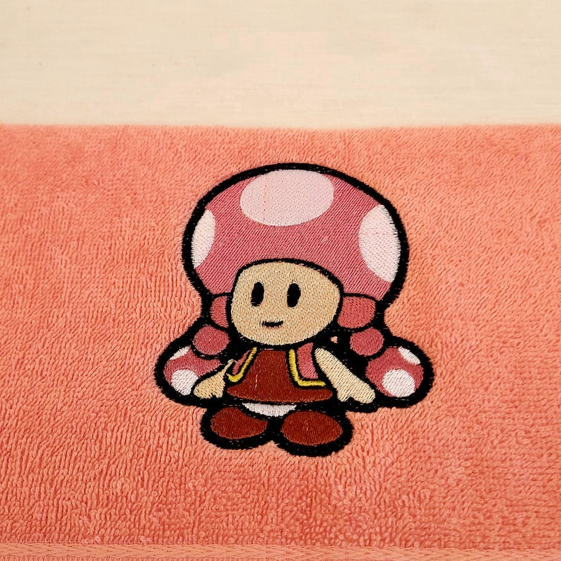 Super Mario Toad and Toadette Guest Towel Face Towel - Etsy