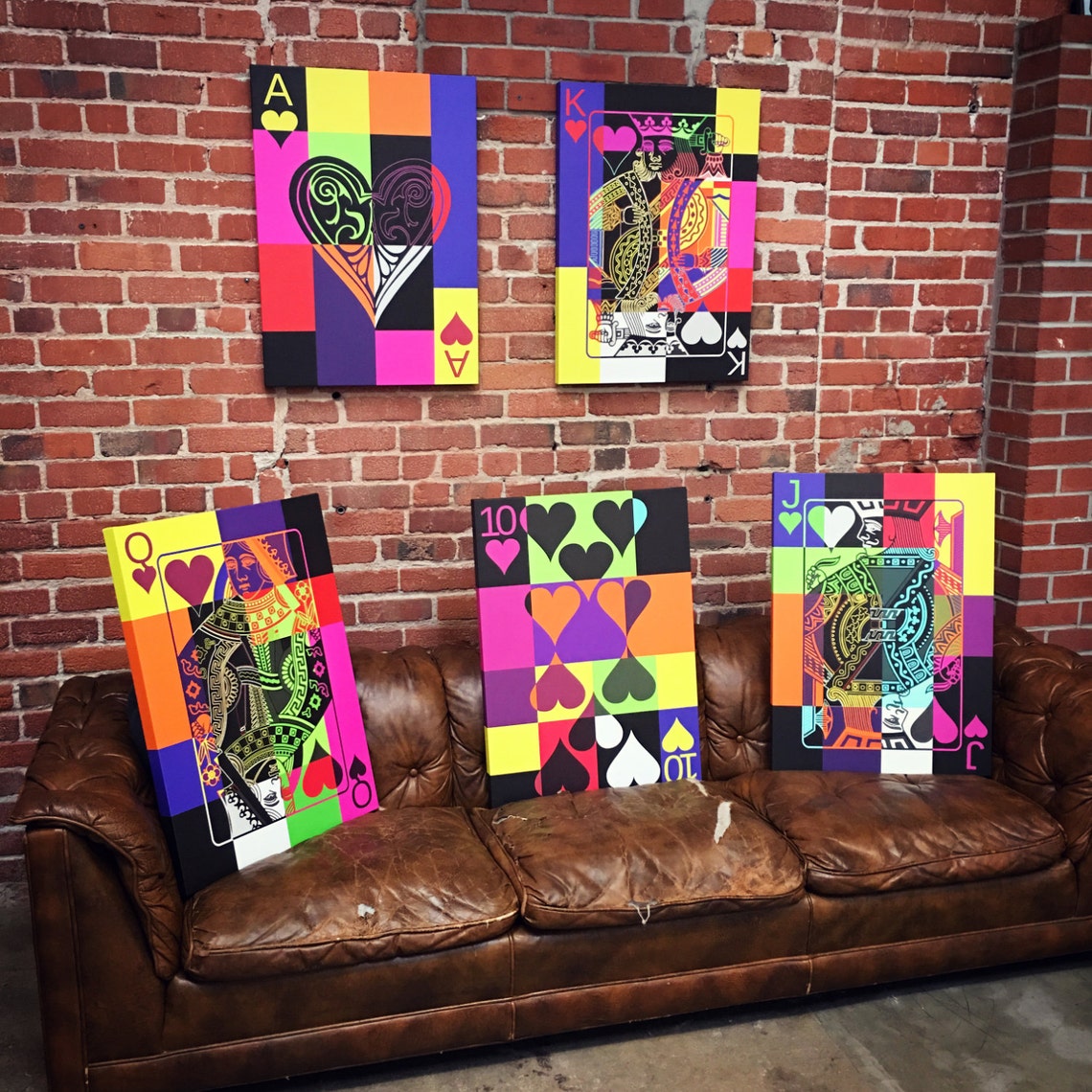 Playing Card Pop Art Series Canvas Giclée Prints by the Art of Luck - Etsy