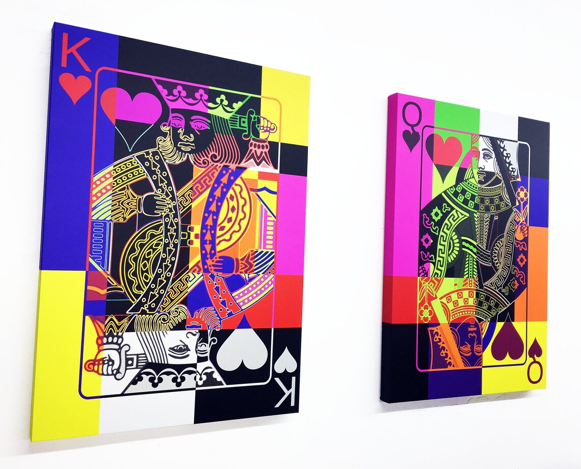 Playing Card Pop Art Series Canvas Giclée Prints by the Art of Luck - Etsy
