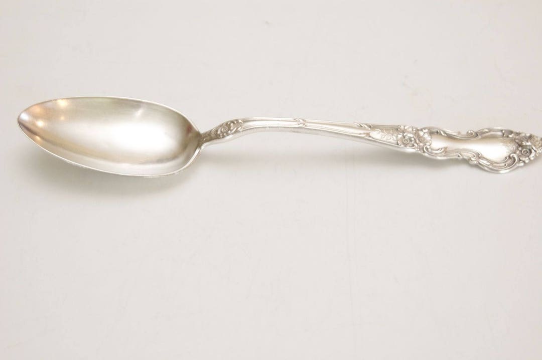WATSON Sterling Silver 8 1/4" Serving Spoon 1907 Meadow Rose Pattern - Etsy