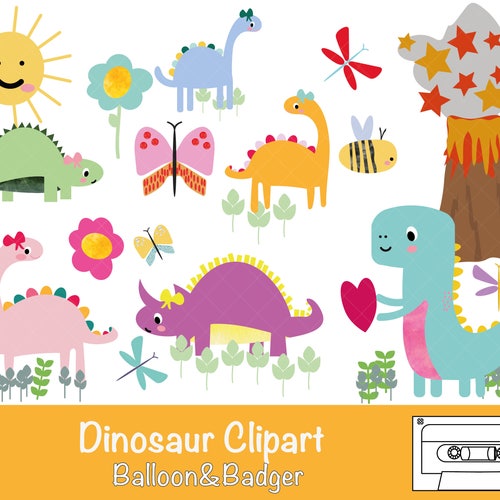 Dinosaurs Clipart Dino Clip Art T-rex Clipart Animals Draw | Etsy