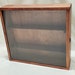 18 X 16 1/2 X 4 Wooden Shadow Box / Hinged Glass Lid / 2 Shelves ...