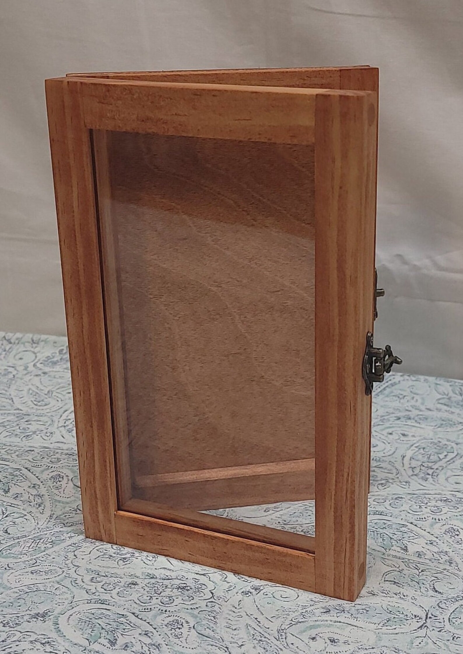 4 X 7 X 3/4 Wooden Shadow Box / Hinged Glass Lid / Display - Etsy