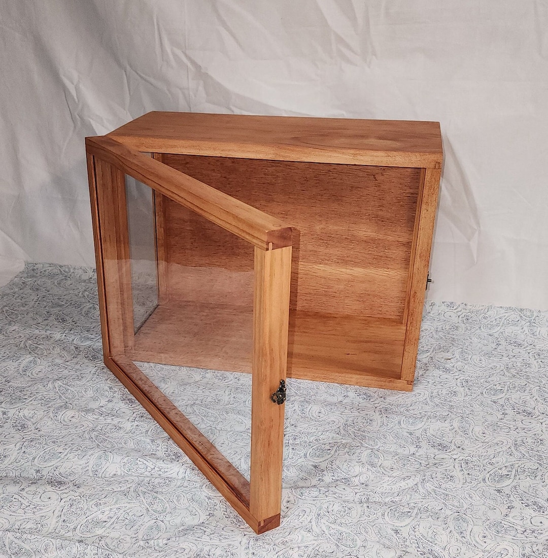 16 X 12 X 8 Wooden Shadow Box / 3 Sided Glass / Hinged Glass - Etsy