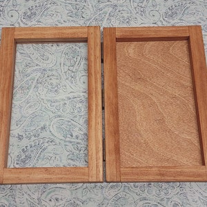 4 X 7 X 3/4 Wooden Shadow Box / Hinged Glass Lid / Display Case Box ...