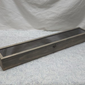 31 X 4 X 3 Wooden Shadow Box / Hinged Glass Lid / Display Case Box ...