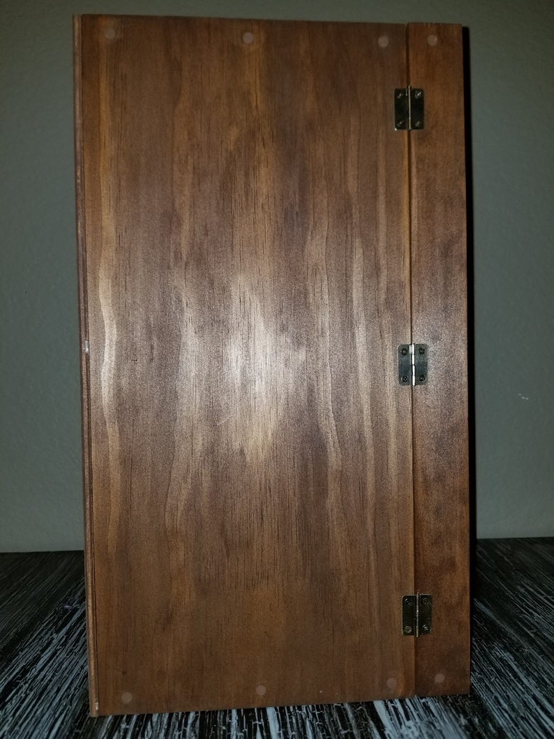 14 X 8 1/2 X 8 1/4 Wooden Shadow Box / Hinged Glass Lid / Hook - Etsy