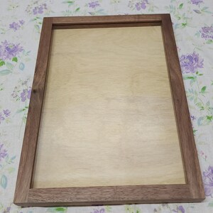 12 X 8 X 1/4 Wooden Shadow Box / Permanent Glass Top / NO Hinged Lid ...