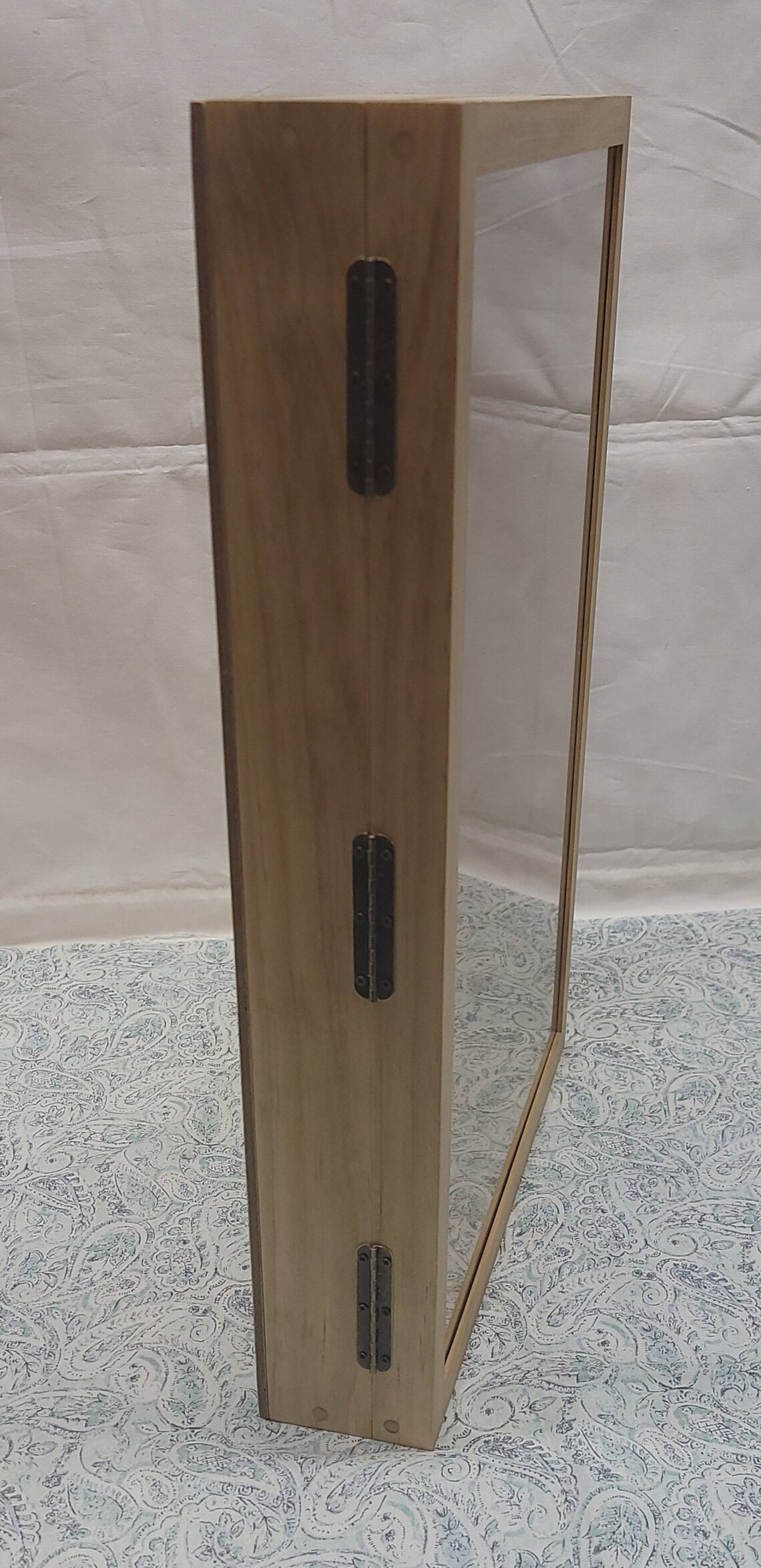 18 X 12 X 2 1/2 Wooden Shadow Box / Hinged Glass Lid / Display - Etsy