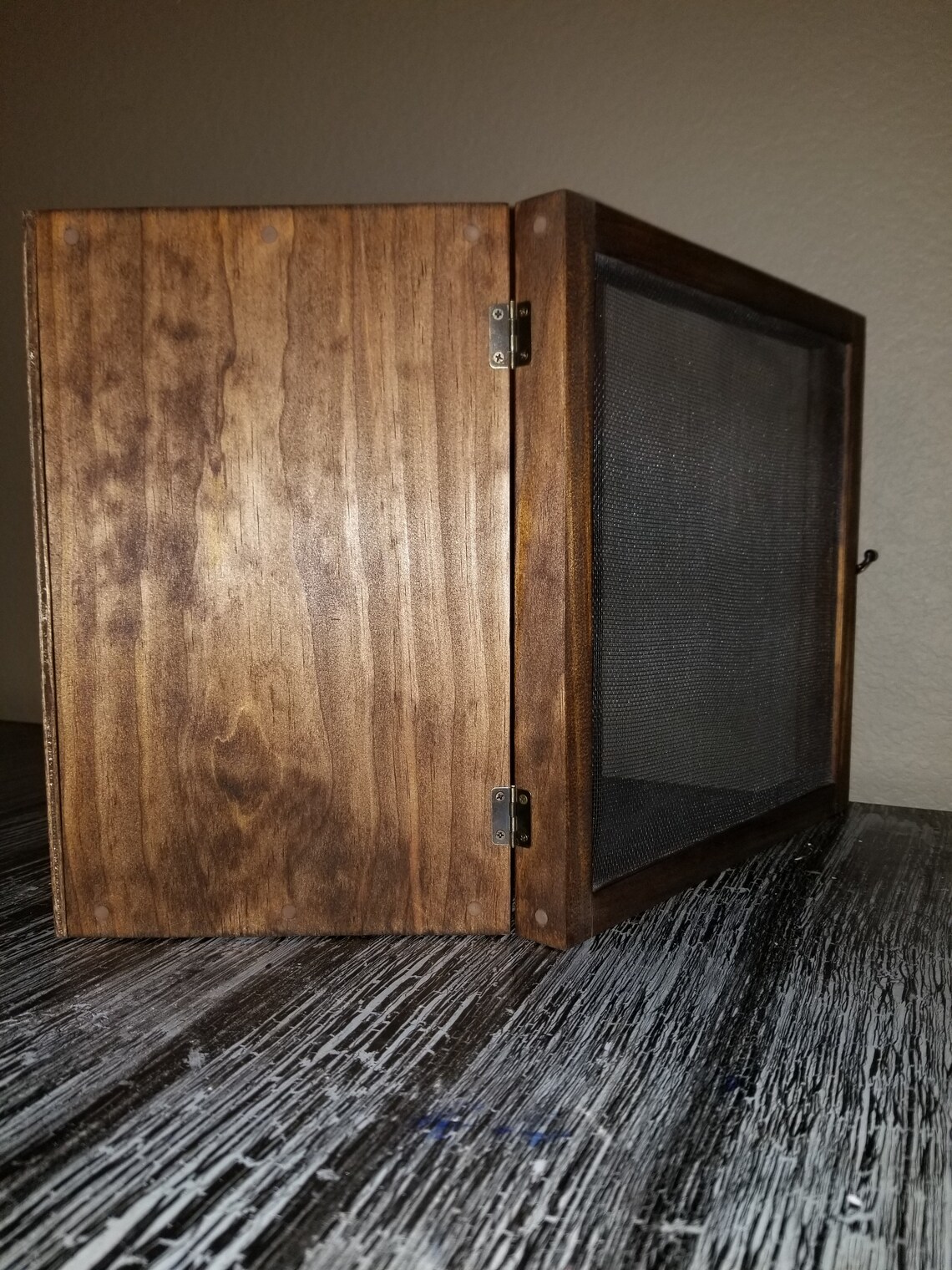 10 X 10 X 8 1/4 Wooden Shadow Box / Black Screen in Hinged Lid - Etsy