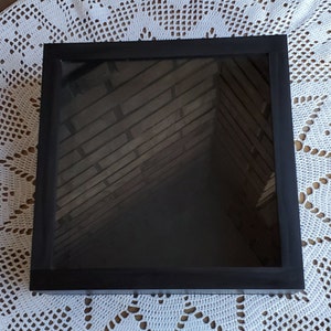 8 X 8 X 2 1/2 Wooden Shadow Box / Permanent Glass Top / NO LID ...