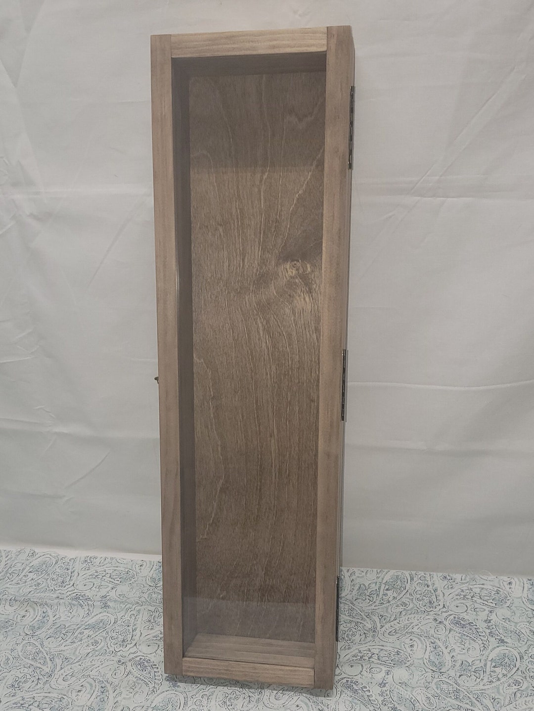 21 X 5 X 2 Wooden Shadow Box / Hinged Glass Lid / Display Case / Long ...