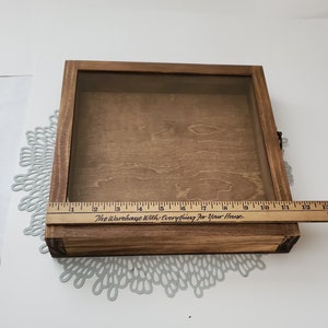 10 X 10 X 1 1/2 Wooden Shadow Box / Hinged Glass / Display | Etsy