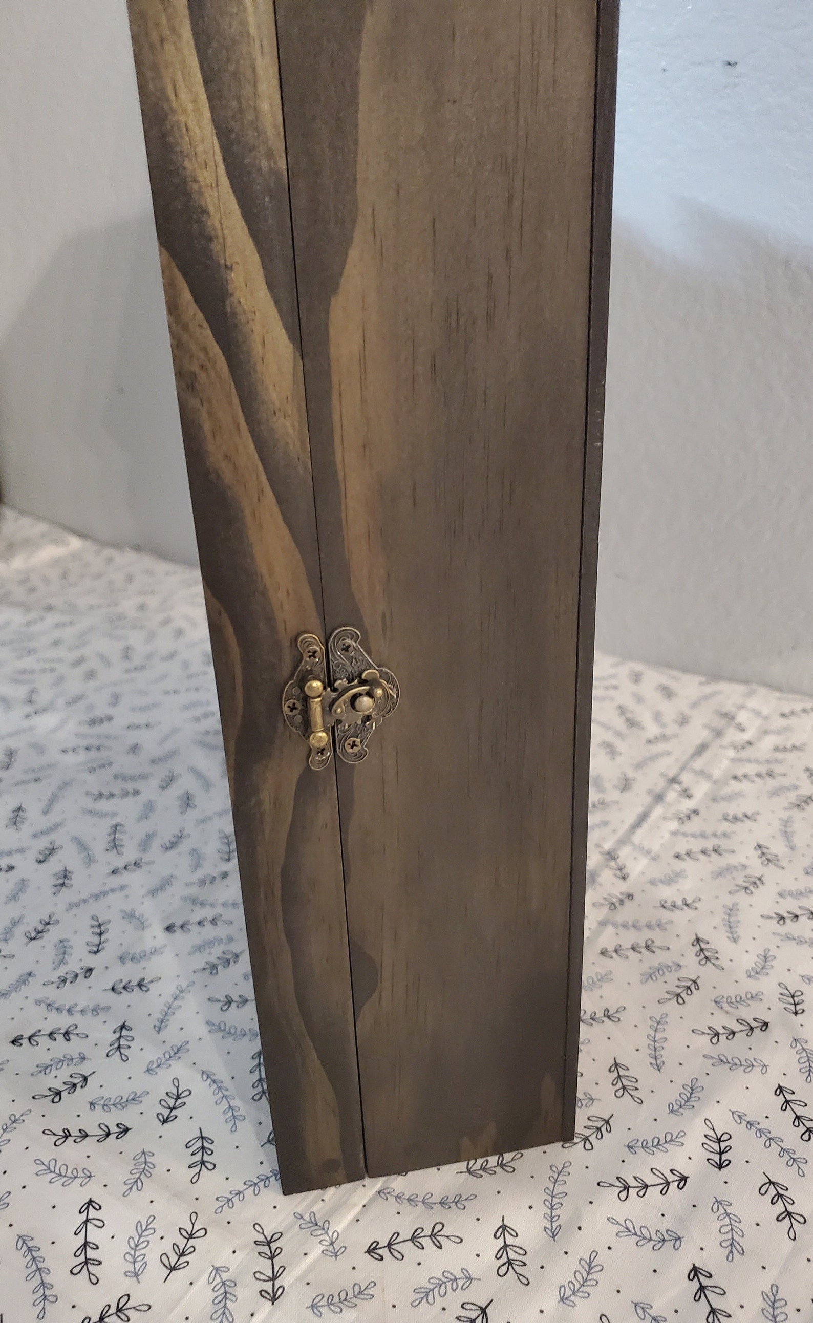 12 X 12 X 3 1/4 Wooden Shadow Box / Hinged Glass Lid / Display Case Box ...