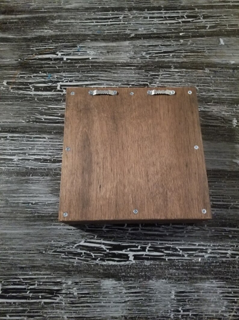 8 X 8 X 2 1/4 Wooden Shadow Box / Permanent Glass Top / NO LID ...