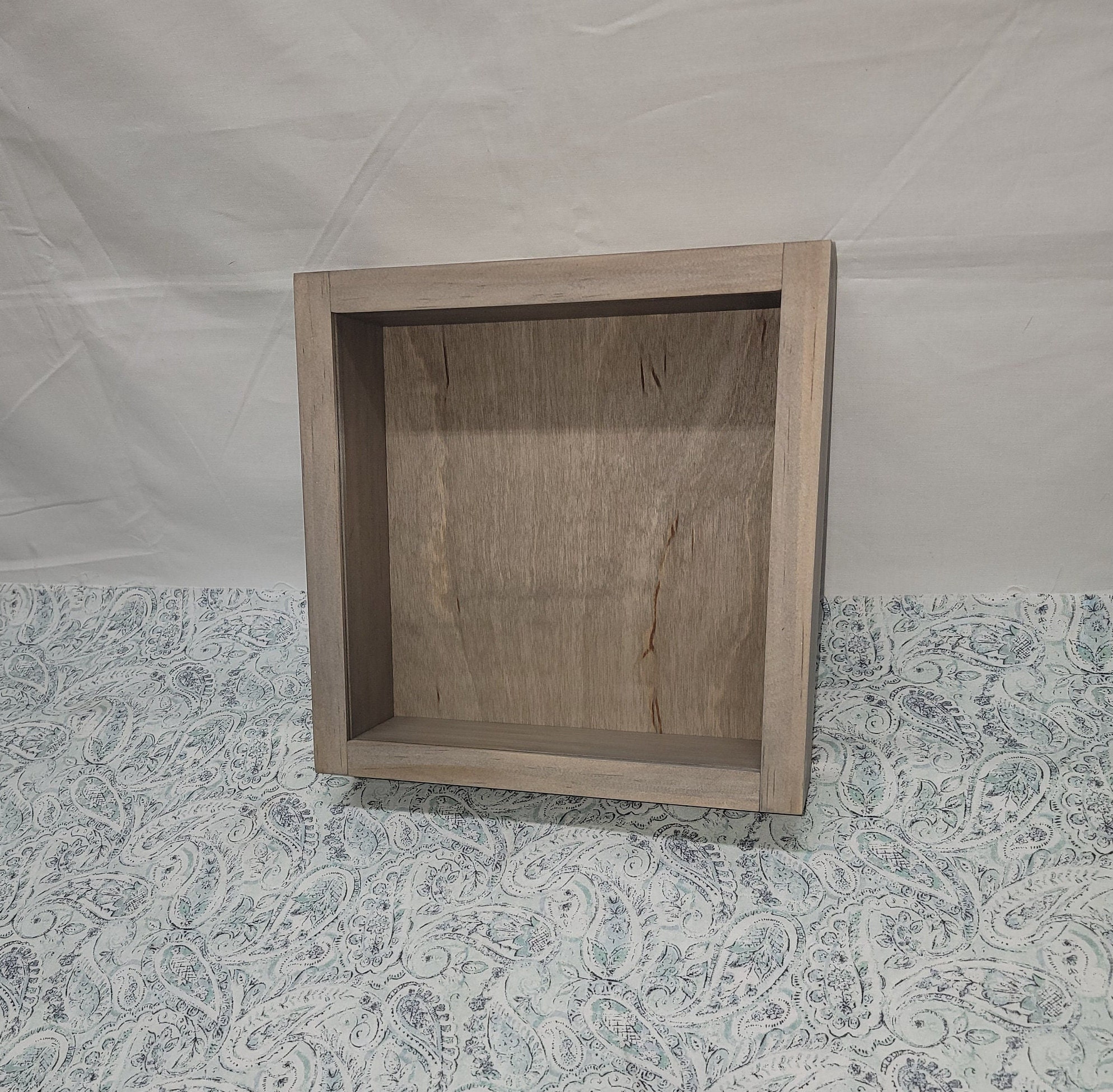 8 X 8 X 2 1/4 Wooden Shadow Box / Permanent Glass Top / NO LID - Etsy