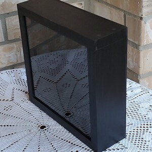 8 X 8 X 2 1/2 Wooden Shadow Box / Permanent Glass Top / NO LID ...