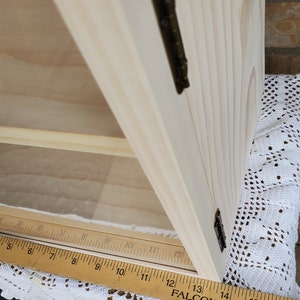 19 X 12 X 9 Wooden Shadow Box / Hinged Glass Lid / 2 Shelves / | Etsy