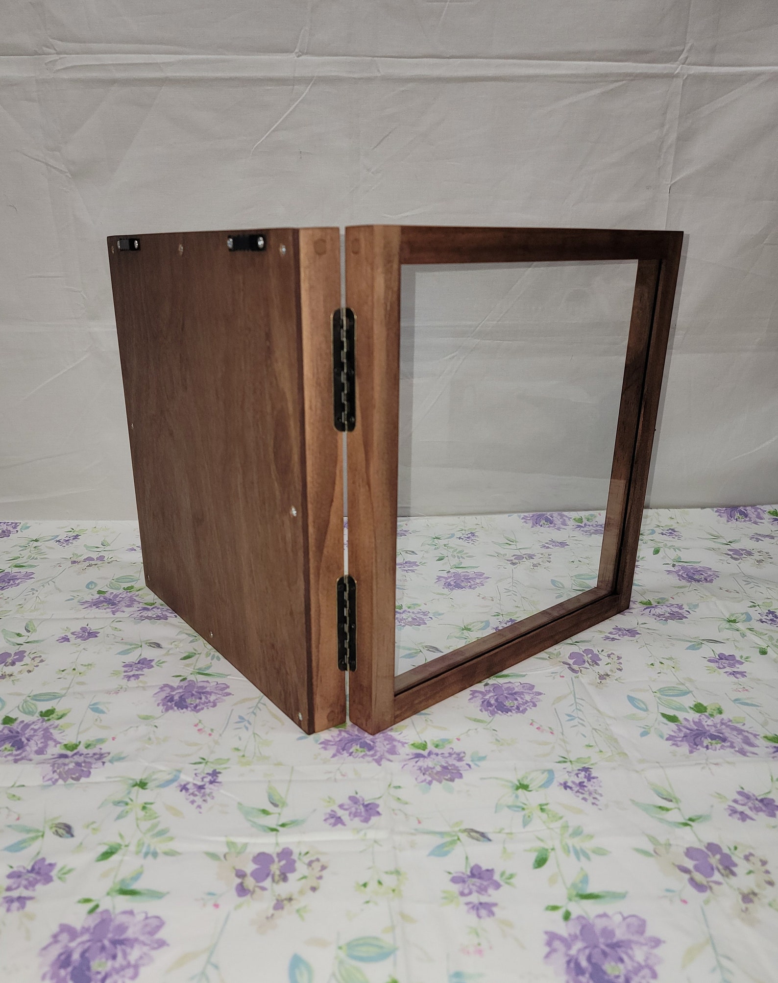 10 X 10 X 1 1/2 Wooden Shadow Box / Hinged Glass / Display - Etsy