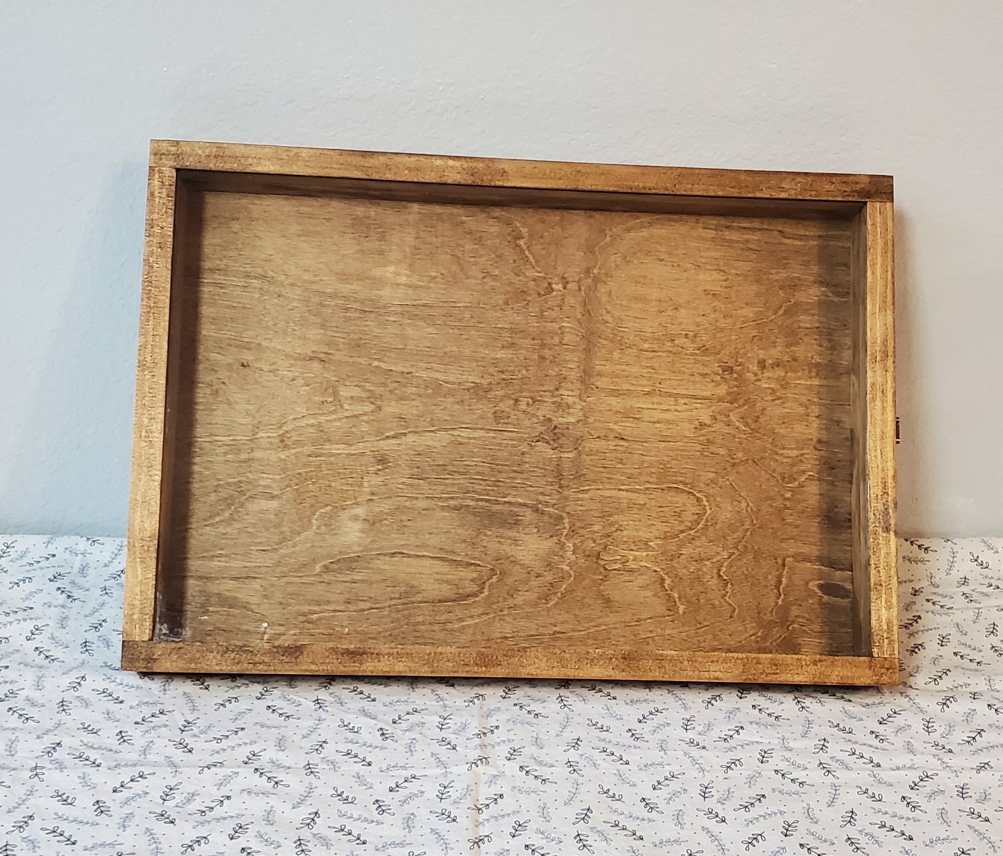 18 X 12 X 1 1/2 Wooden Shadow Box / Hinged Glass Lid / Display - Etsy