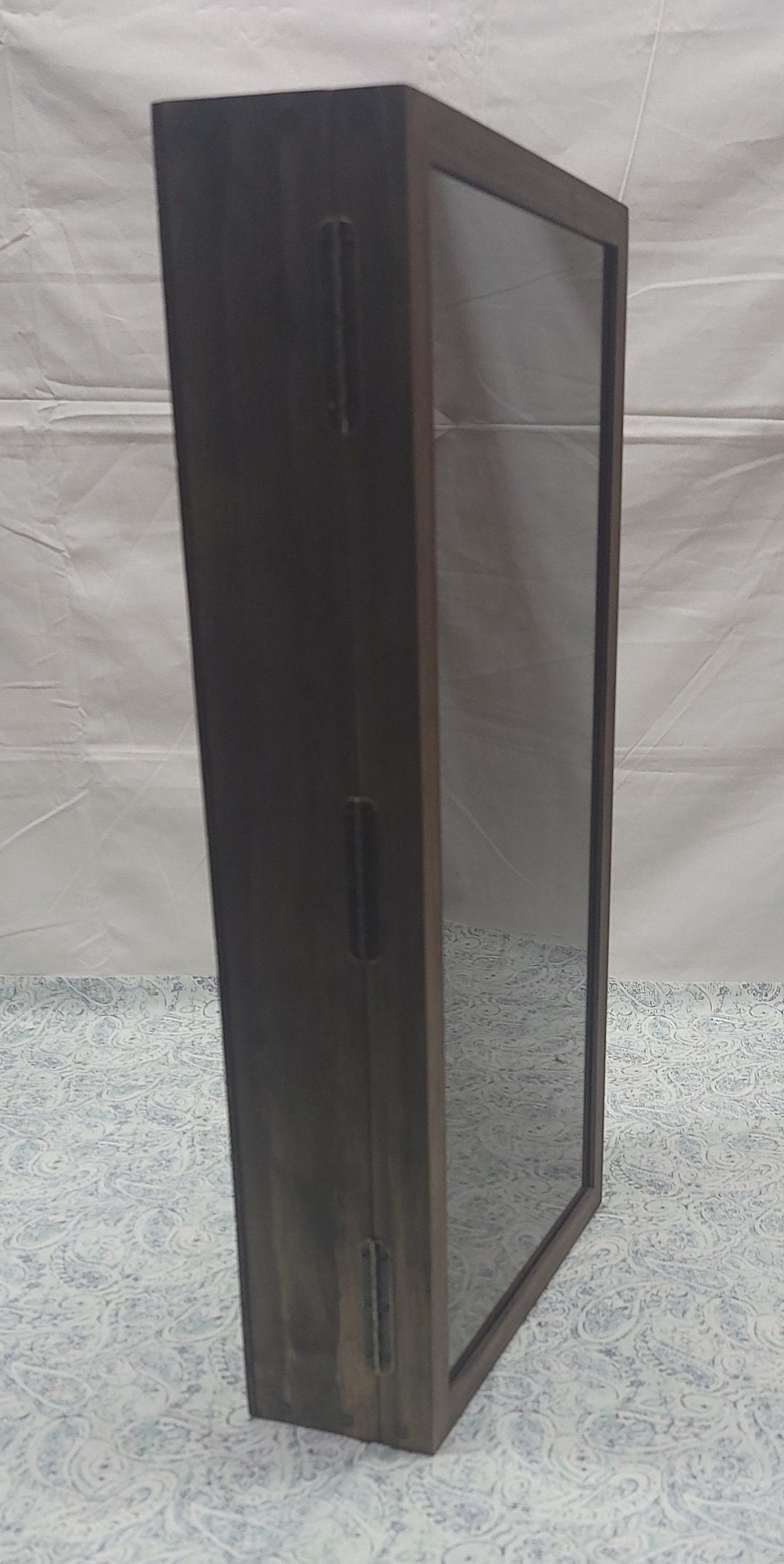 19 X 9 X 3 1/4 Wooden Shadow Box / Hinged Glass Lid / Display - Etsy