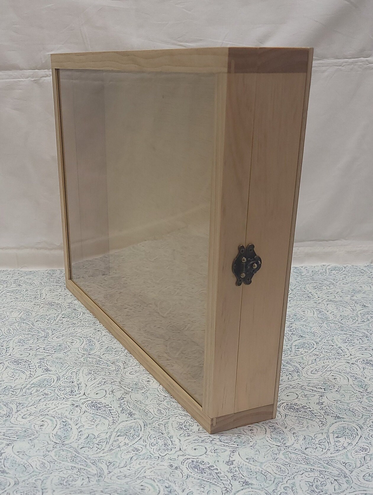 12 X 18 X 2 1/2 Wooden Shadow Box / Hinged Glass Lid / Display - Etsy