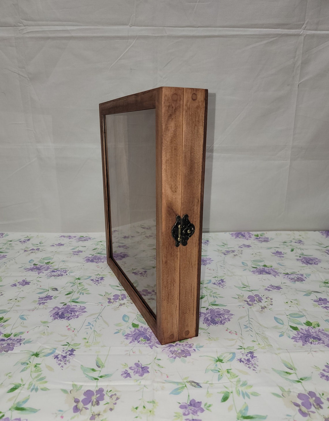 10 X 10 X 1 1/2 Wooden Shadow Box / Hinged Glass / Display - Etsy