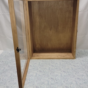 23 X 18 X 9 Wooden Shadow Box / Hinged Glass Lid / Display Case Box ...