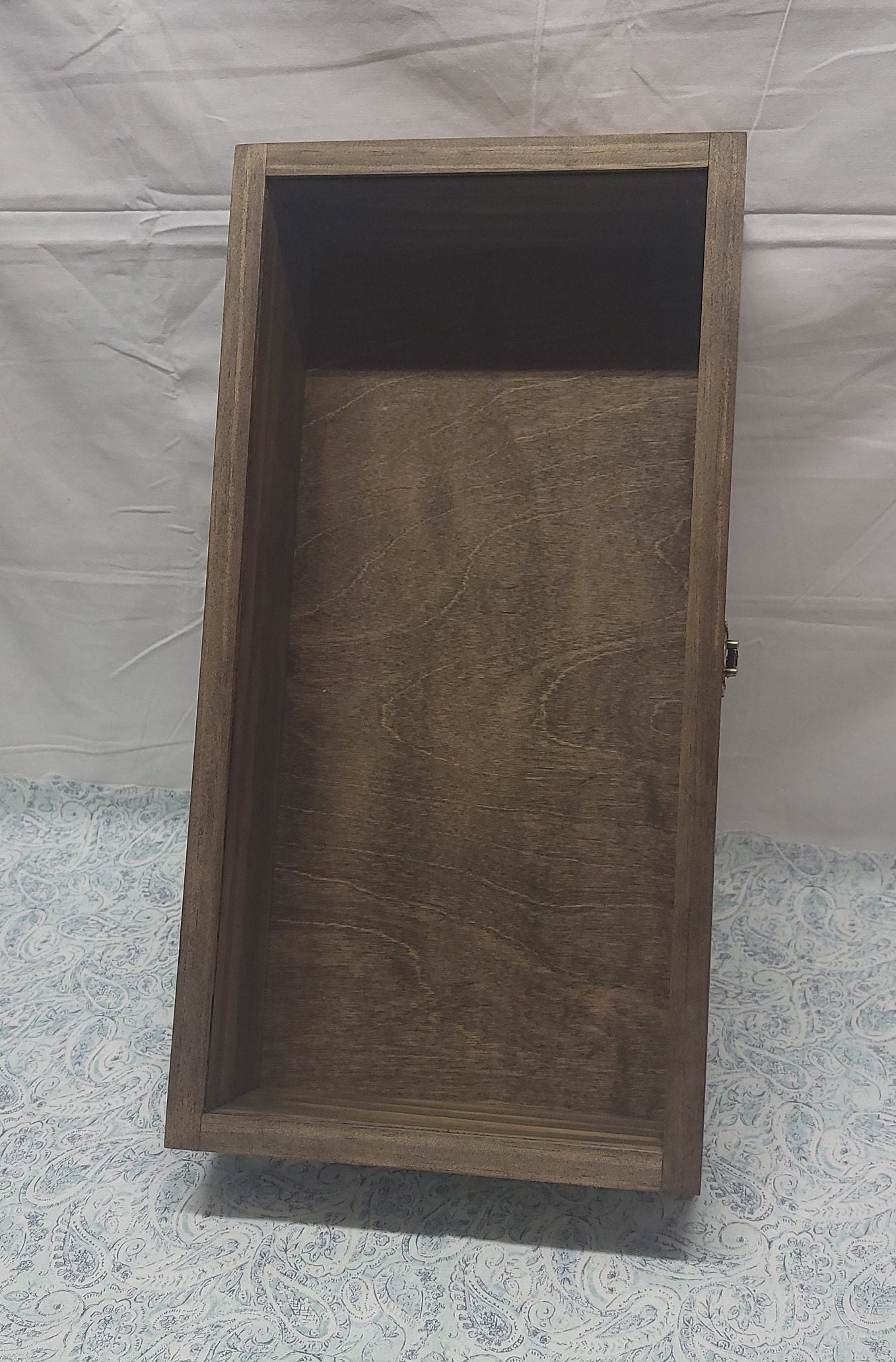 19 X 9 X 3 1/4 Wooden Shadow Box / Hinged Glass Lid / Display - Etsy