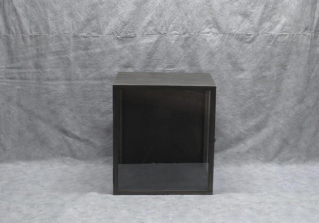 16 X 14 X 10 Wooden Shadow Box / 3 Sided Glass / Hinged Glass Lid ...