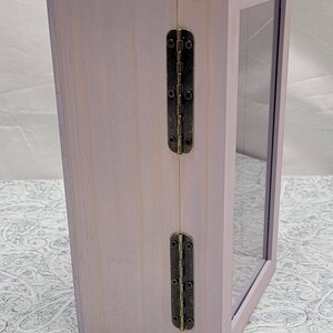 7 1/2 X 4 X 3 1/2 Wooden Shadow Box / Hinged Glass Lid / Display Case ...