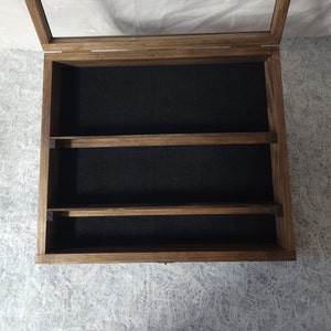 18 1/2 X 15 1/2 X 2 3/4 Wooden Shadow Box / Hinged Glass Lid / Deep ...