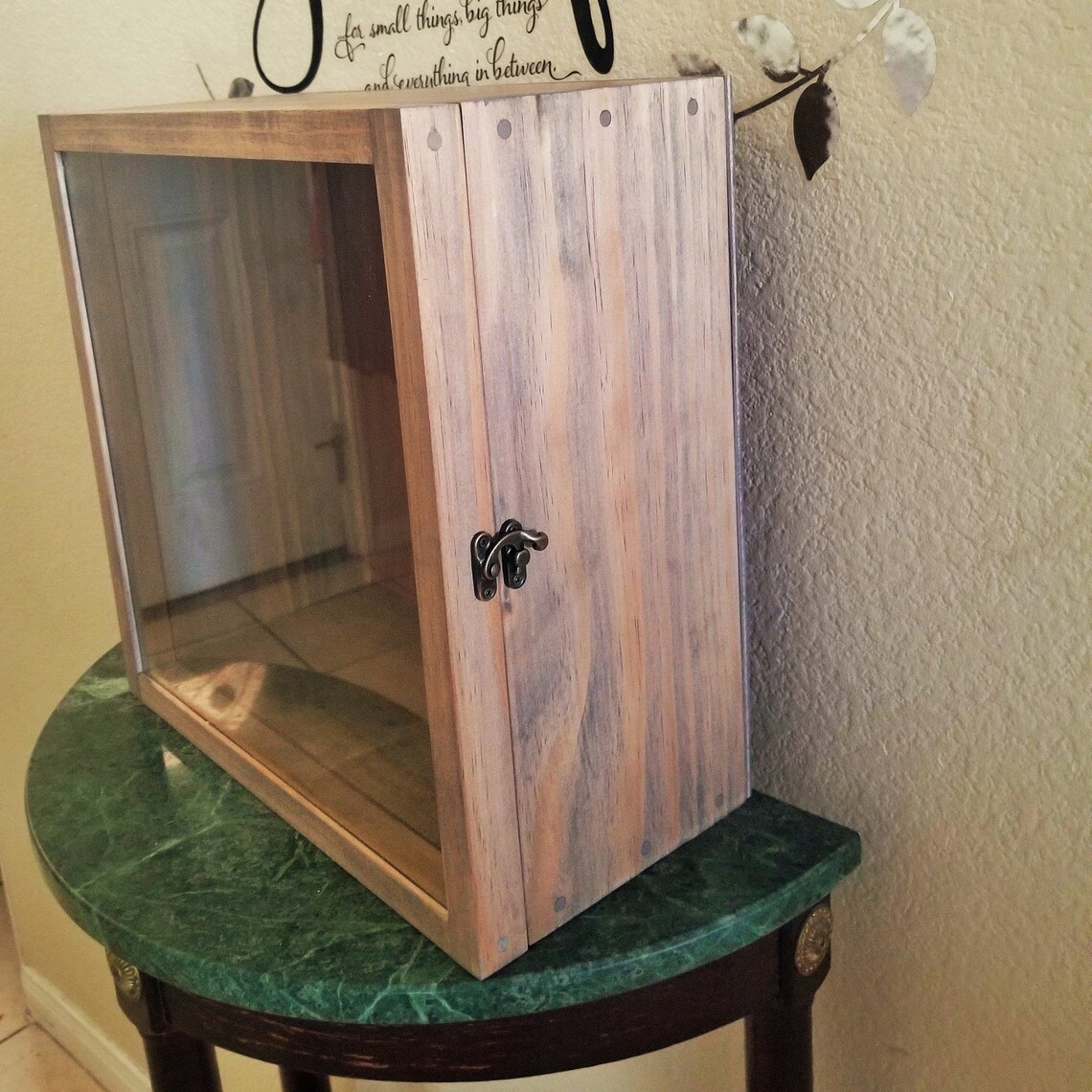 12 X 12 X 5 Wooden Shadow Box / Hinged Glass Lid / Display | Etsy