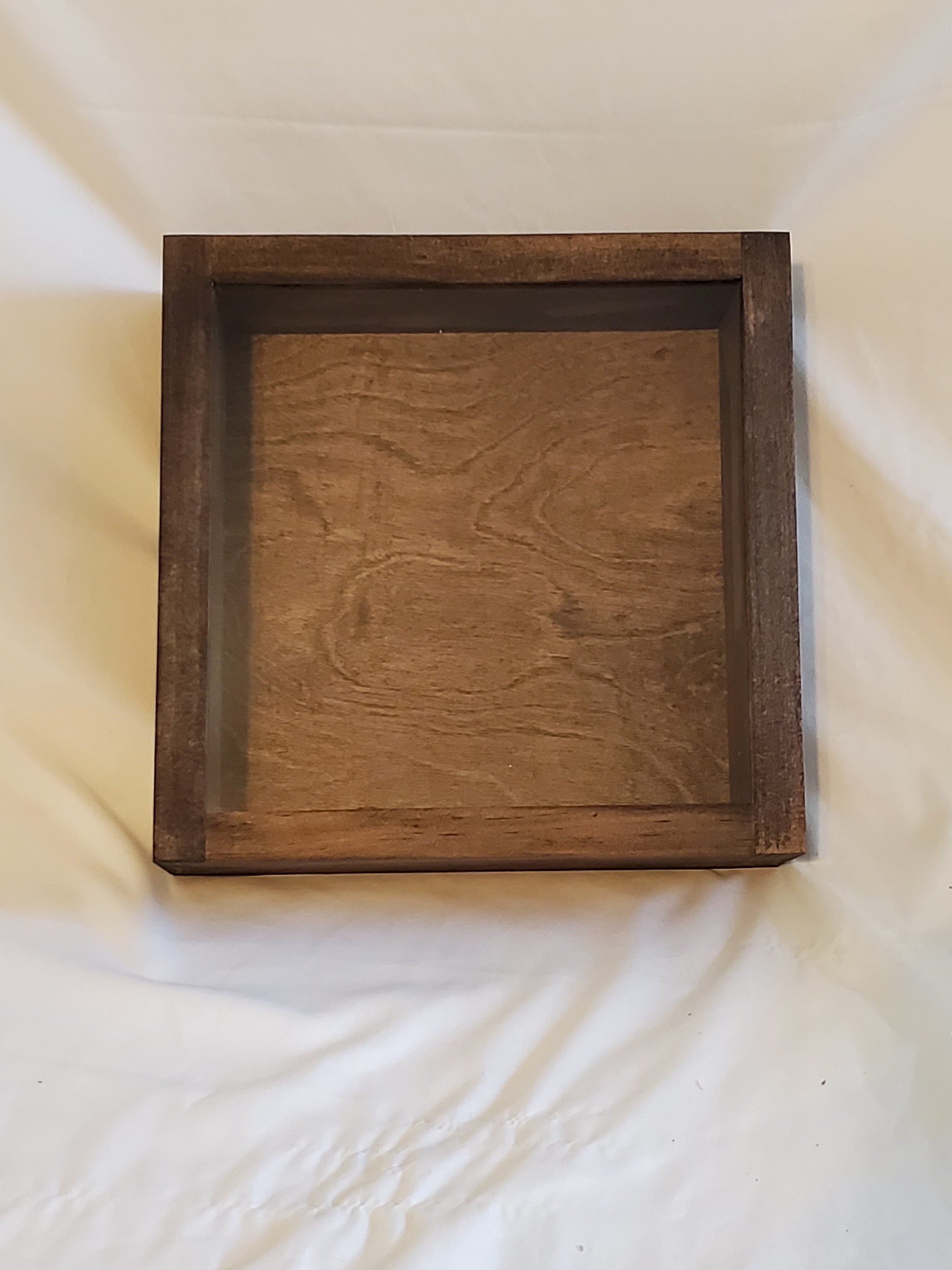 8 X 8 X 2 1/4 Wooden Shadow Box / Permanent Glass Top / NO LID - Etsy