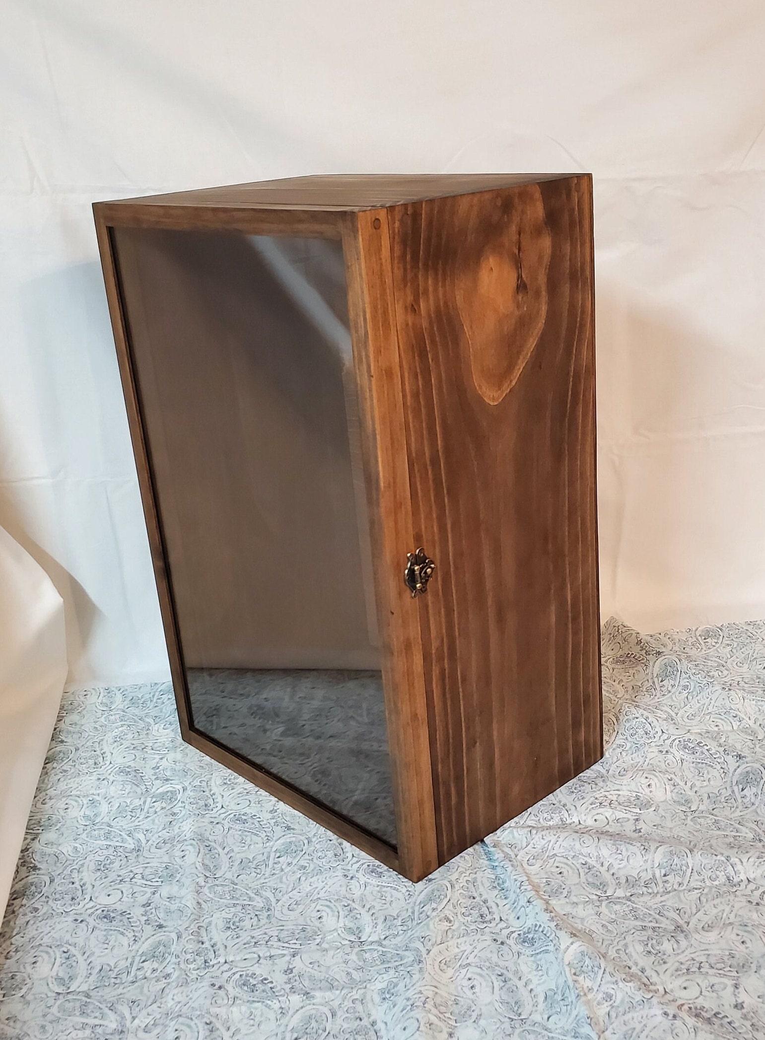 19 X 12 X 9 Wooden Shadow Box / Hinged Glass Lid / Display - Etsy