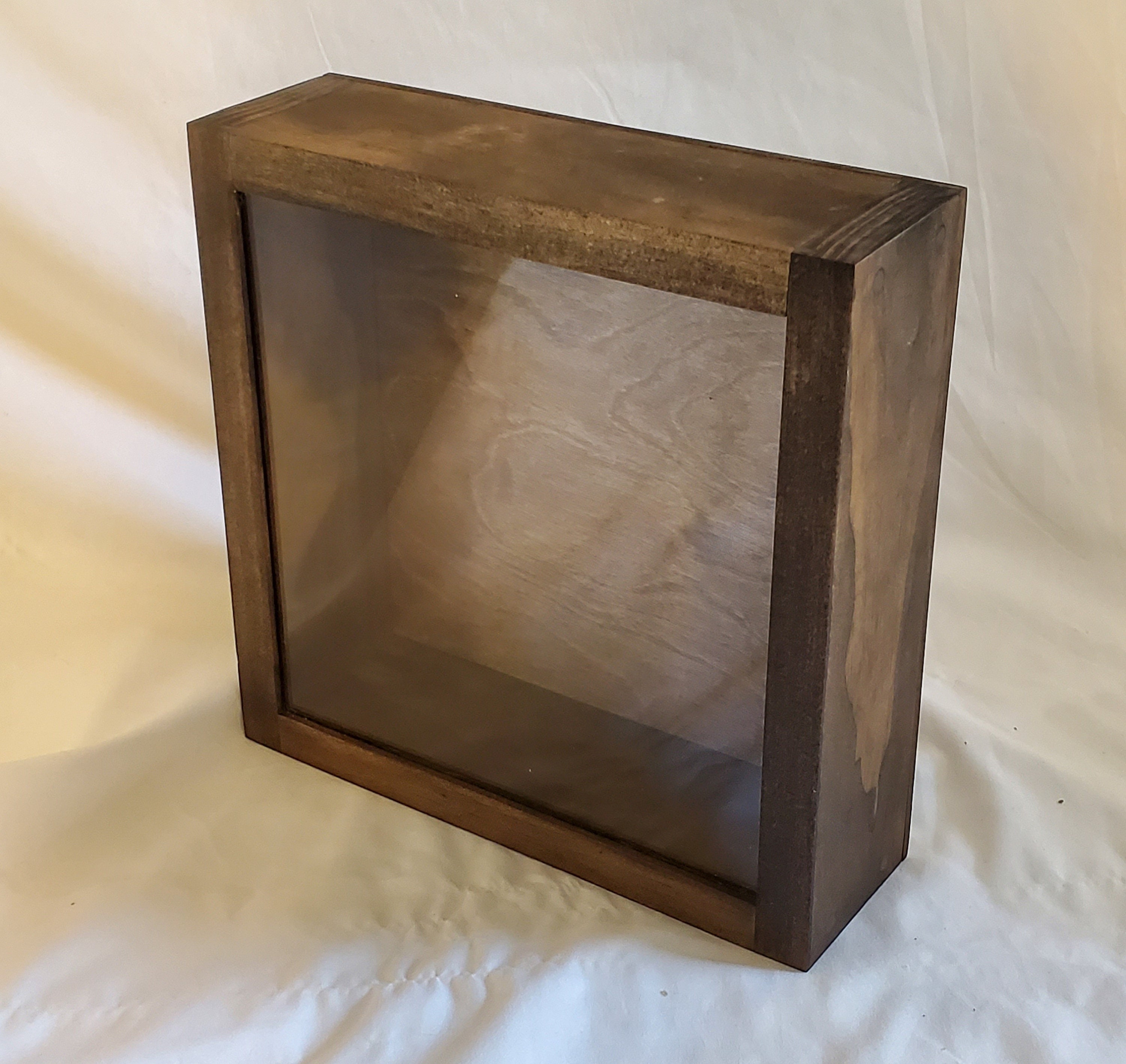 8 X 8 X 2 1/4 Wooden Shadow Box / Permanent Glass Top / NO LID - Etsy