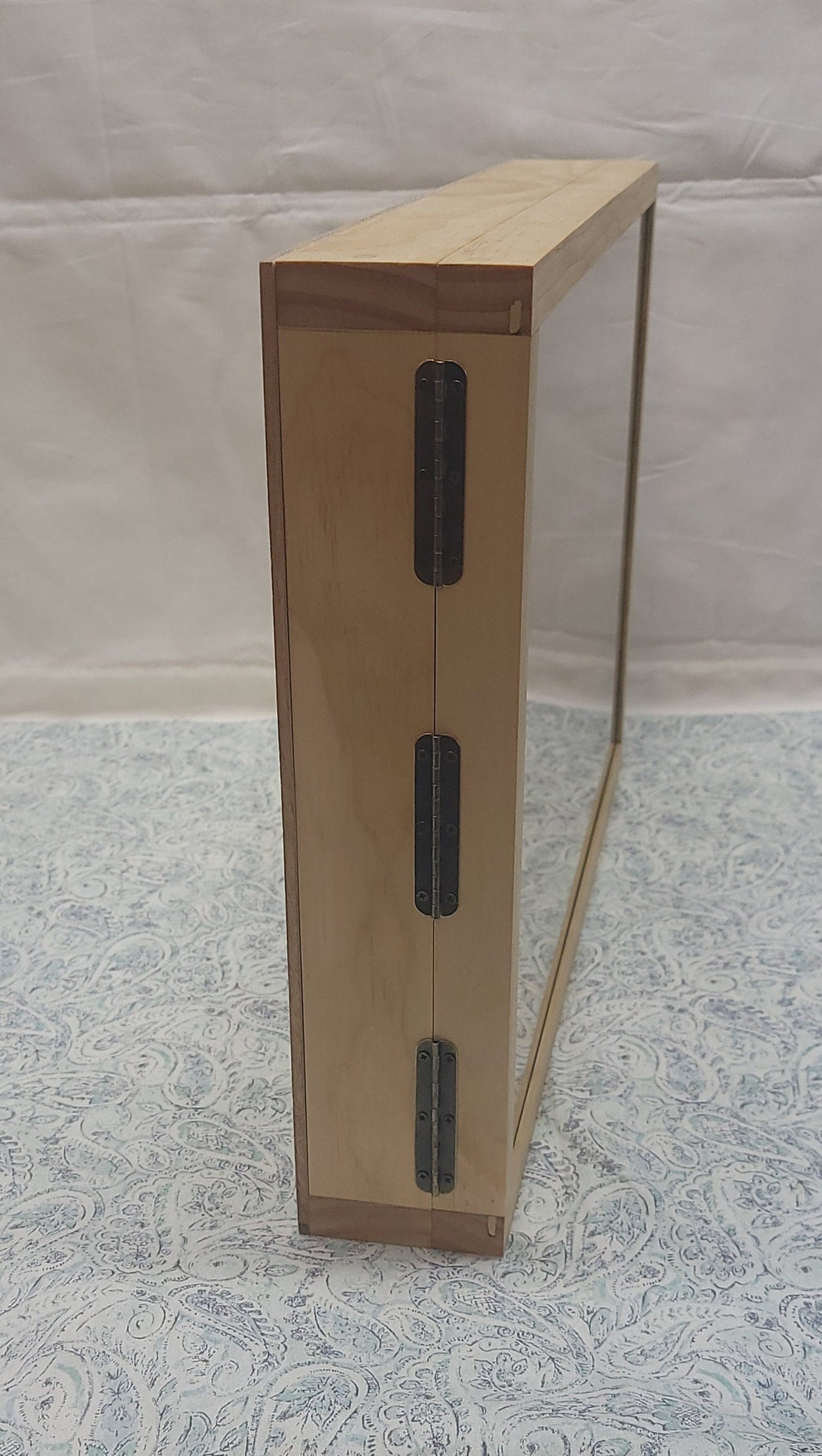 12 X 18 X 2 1/2 Wooden Shadow Box / Hinged Glass Lid / Display - Etsy