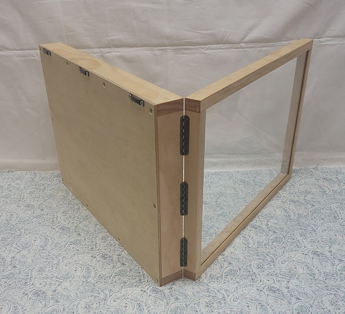 12 X 18 X 2 1/2 Wooden Shadow Box / Hinged Glass Lid / Display - Etsy