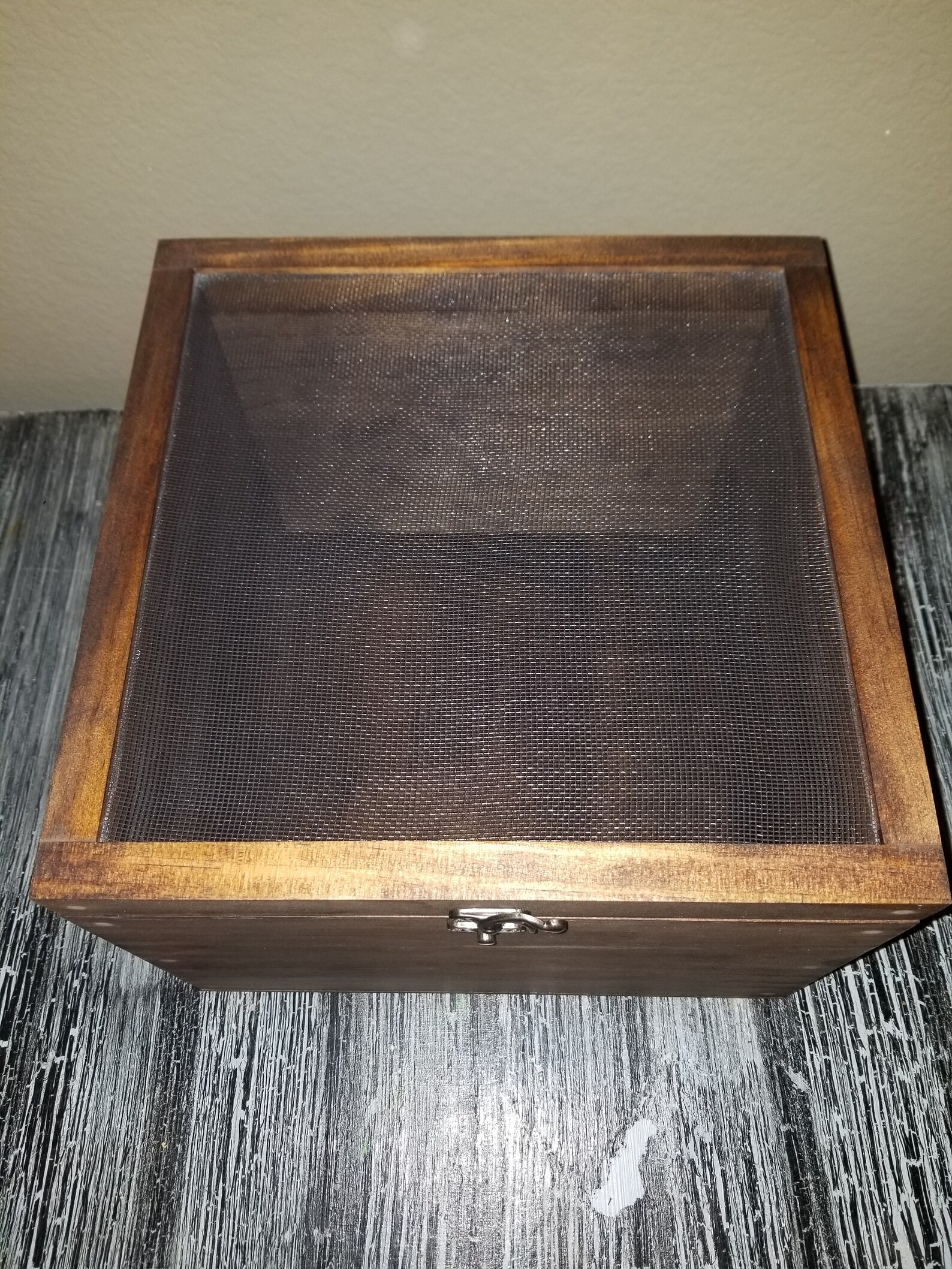 10 X 10 X 8 1/4 Wooden Shadow Box / Black Screen in Hinged Lid | Etsy