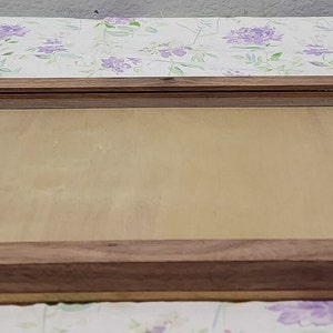 12 X 8 X 1/4 Wooden Shadow Box / Permanent Glass Top / NO Hinged Lid ...