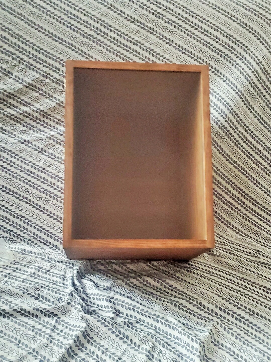 16 X 12 X 8 Wooden Shadow Box / Hinged Glass Lid / Display Case Box ...