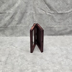 4 X 7 X 3/4 Wooden Shadow Box / Hinged Glass Lid / Display Case Box ...