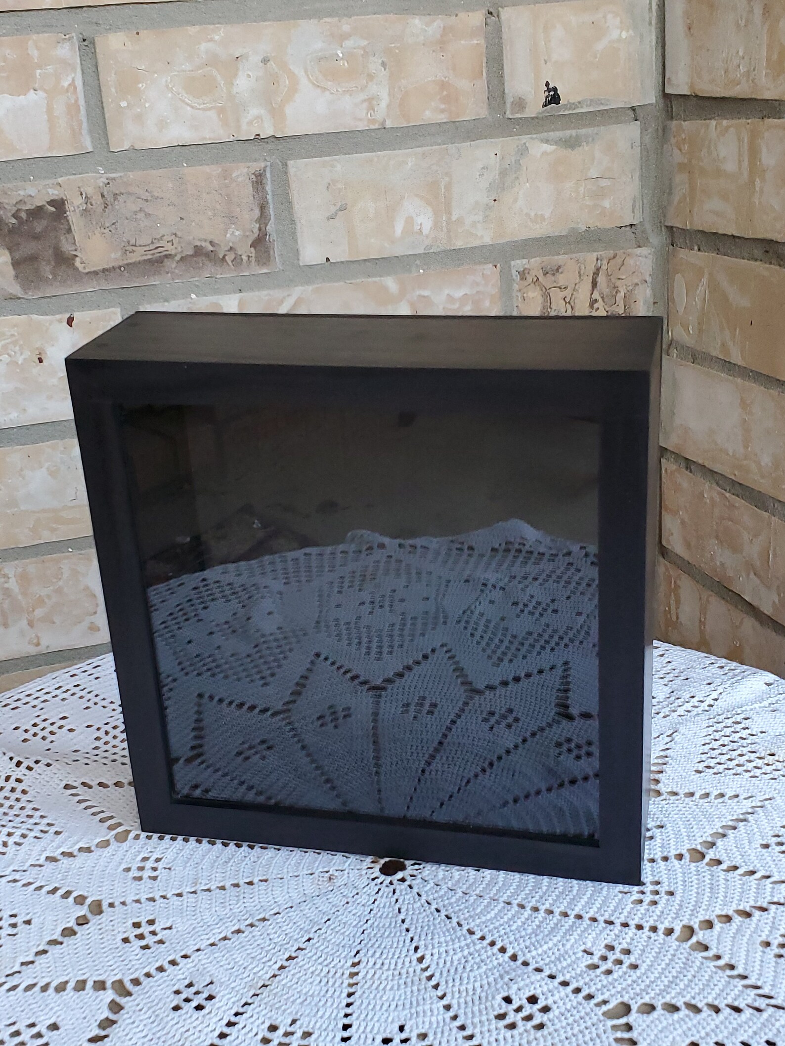 8 X 8 X 2 1/2 Wooden Shadow Box / Permanent Glass Top / NO LID - Etsy