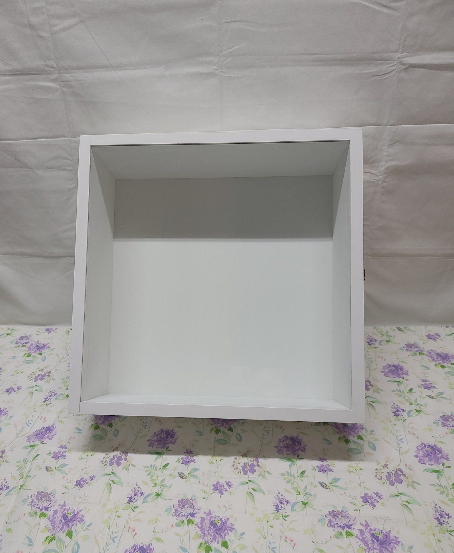 16 X 16 X 5 1/2 Wooden Shadow Box / Hinged Glass Lid / Display - Etsy