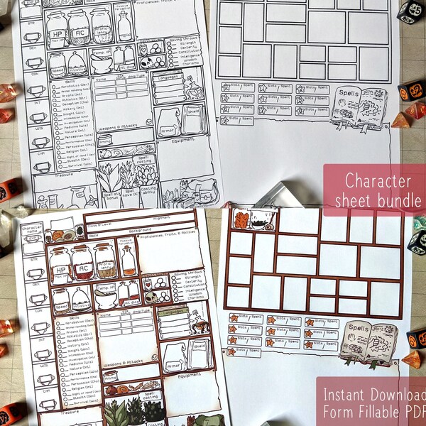 Dnd 5e Character Sheet Alchemist - Etsy