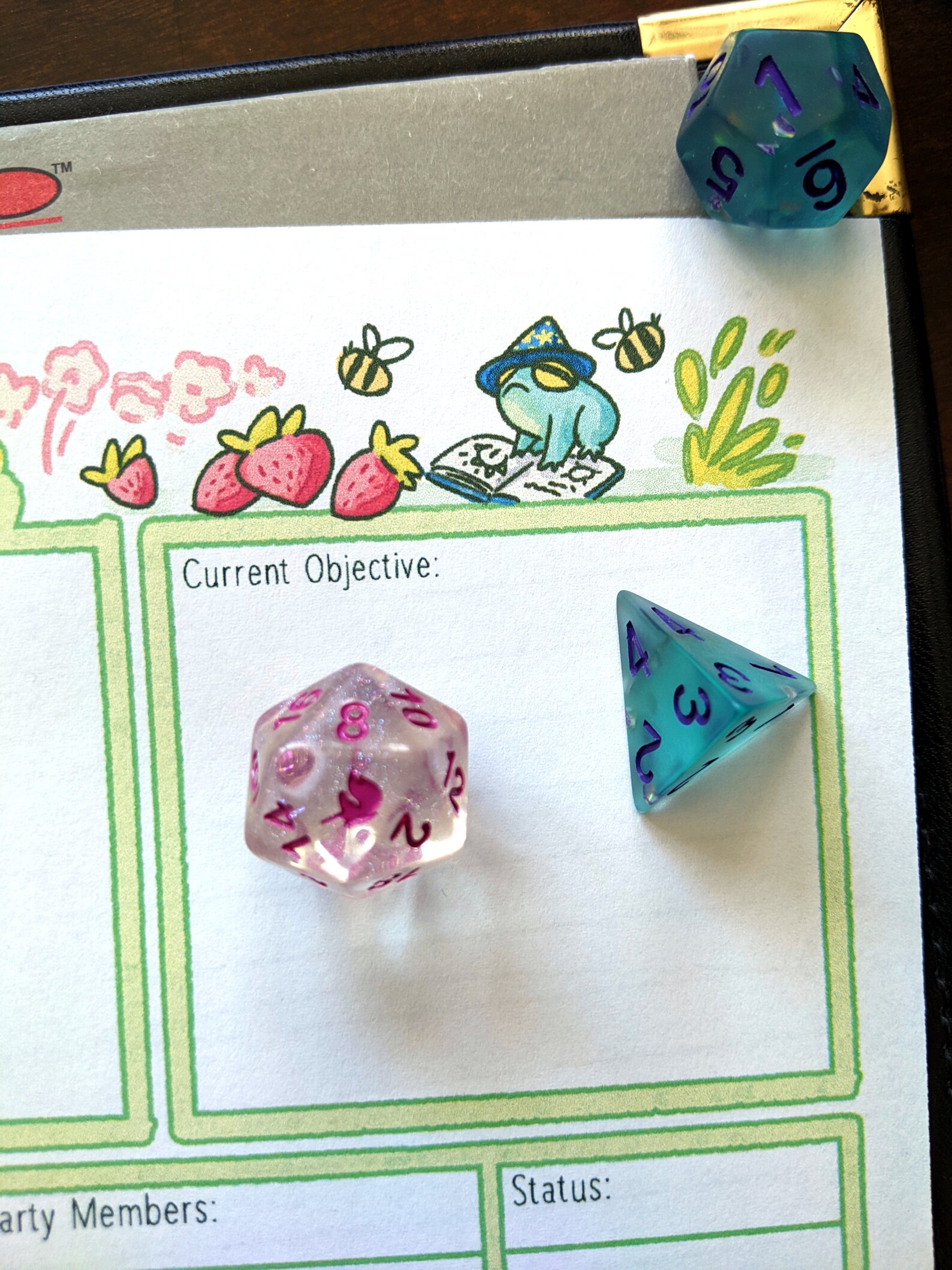 TTRPG Player Notes Tracker - Cottagecore Froggy Themed - Pathfinder ...